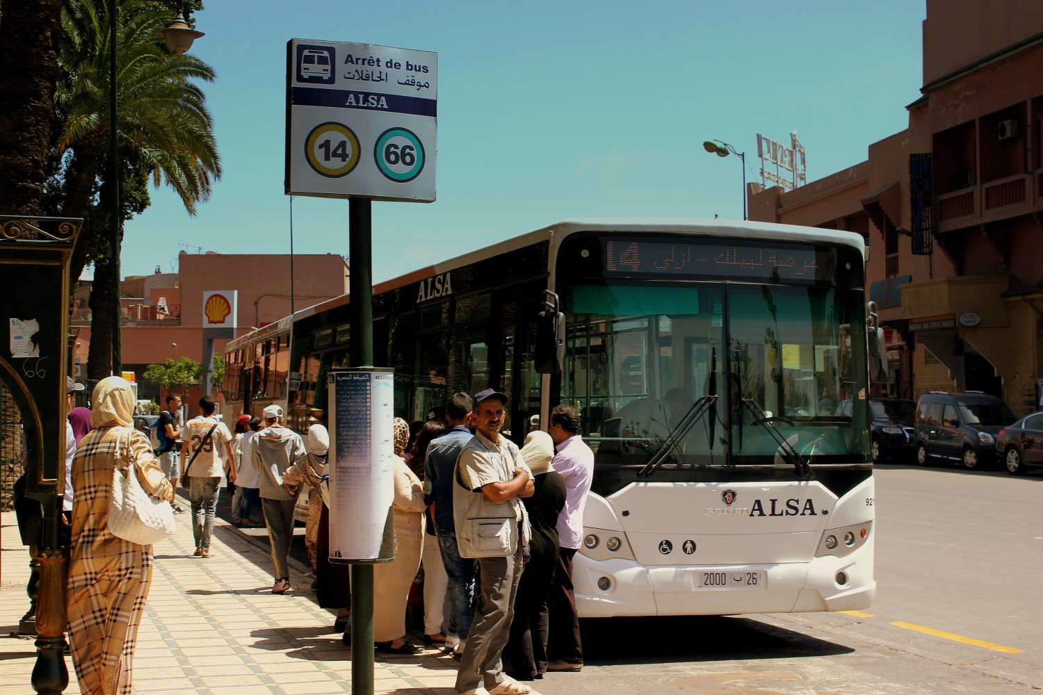 ALSA_CITY_BUS_AT_JEMAA_EL_FNA_SQUARE_MARRAKECH_MOROCCO_APRIL_2013 ...